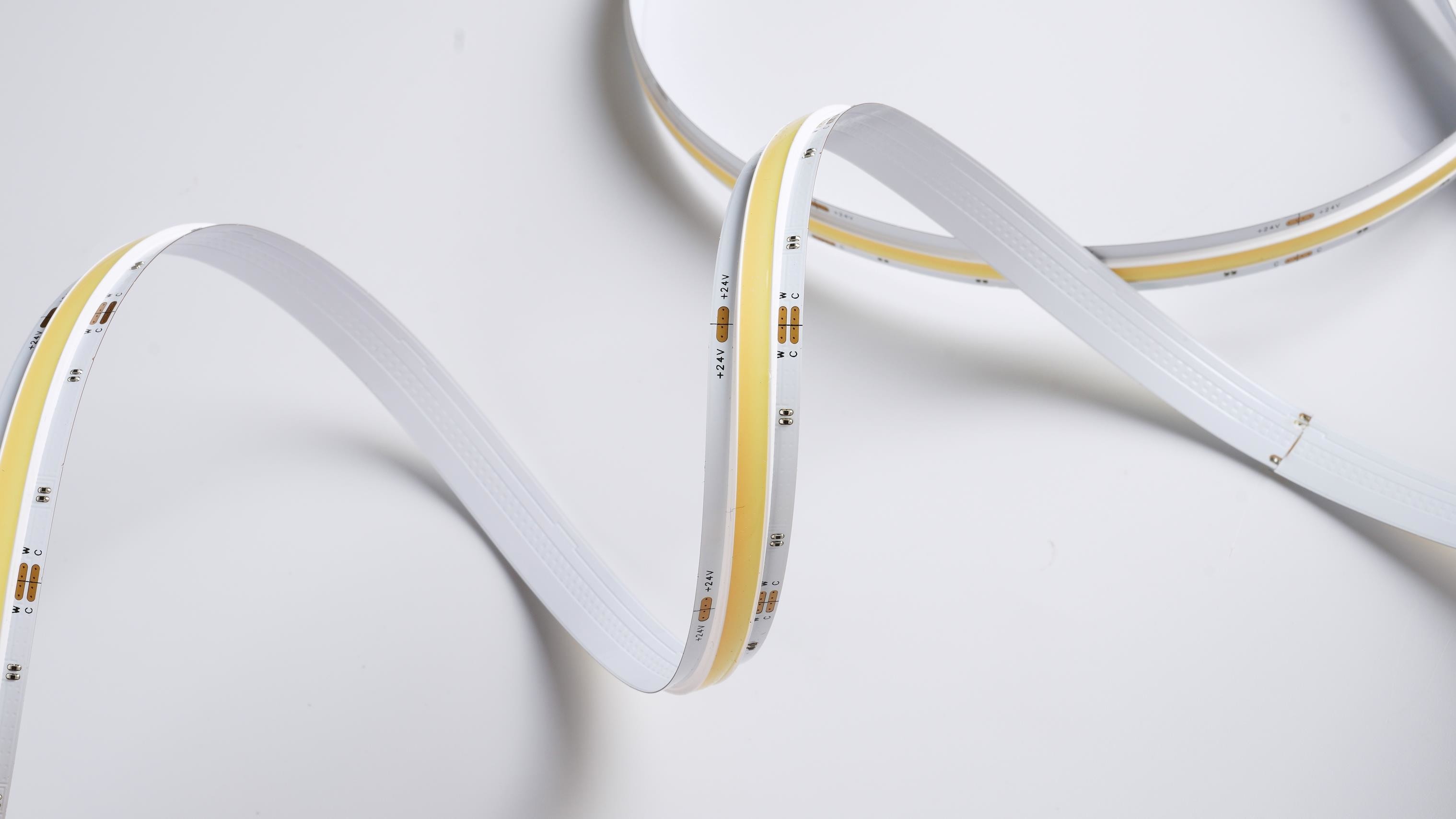 Dotless Flexible COB LED Strip CCT Vivid Monochrome Color