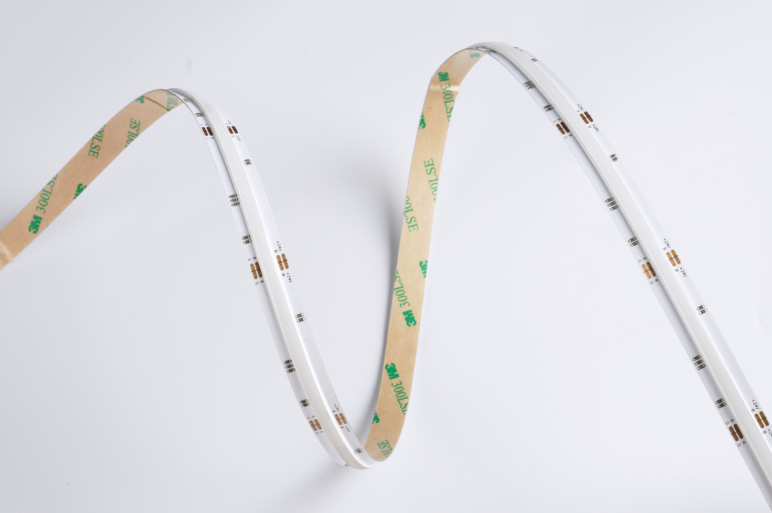 DC12V RGB Flexible COB LED Strip Light Mixed Color Self Adhesive